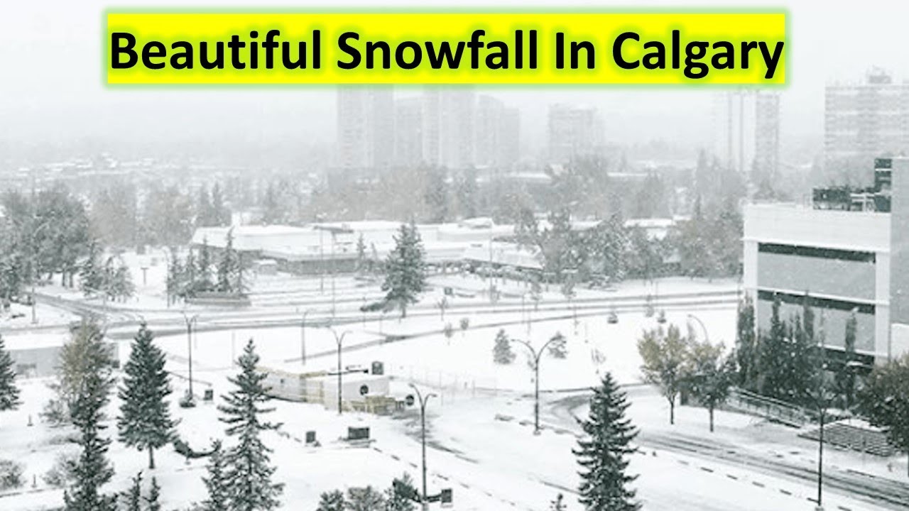 Heavy Snowfall in Calgary Alberta| Driving in Snowfall | Enjoy Snow ...