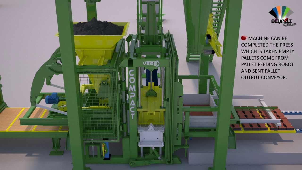 Semi-Automatic Block Making Machine Vess Compact Eco - YouTube