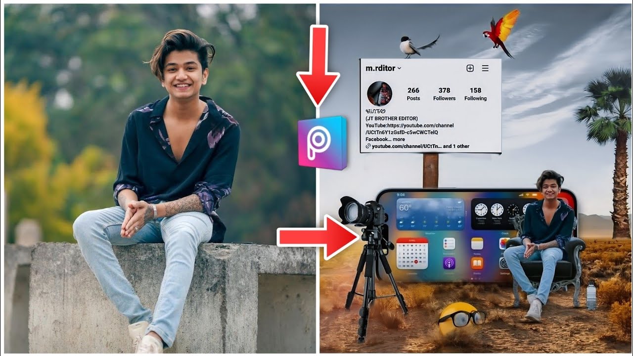 Instagram profile unique style profile editing realistic edit tutorial ...