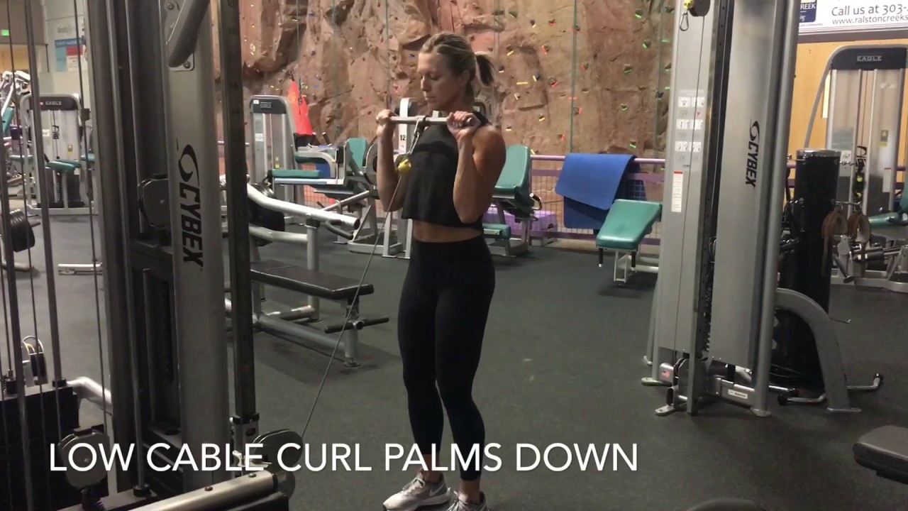 Low Cable Curl Palms Down - YouTube