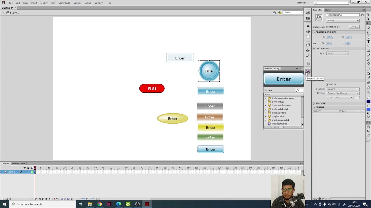 Membuat Button atau Tombol - YouTube