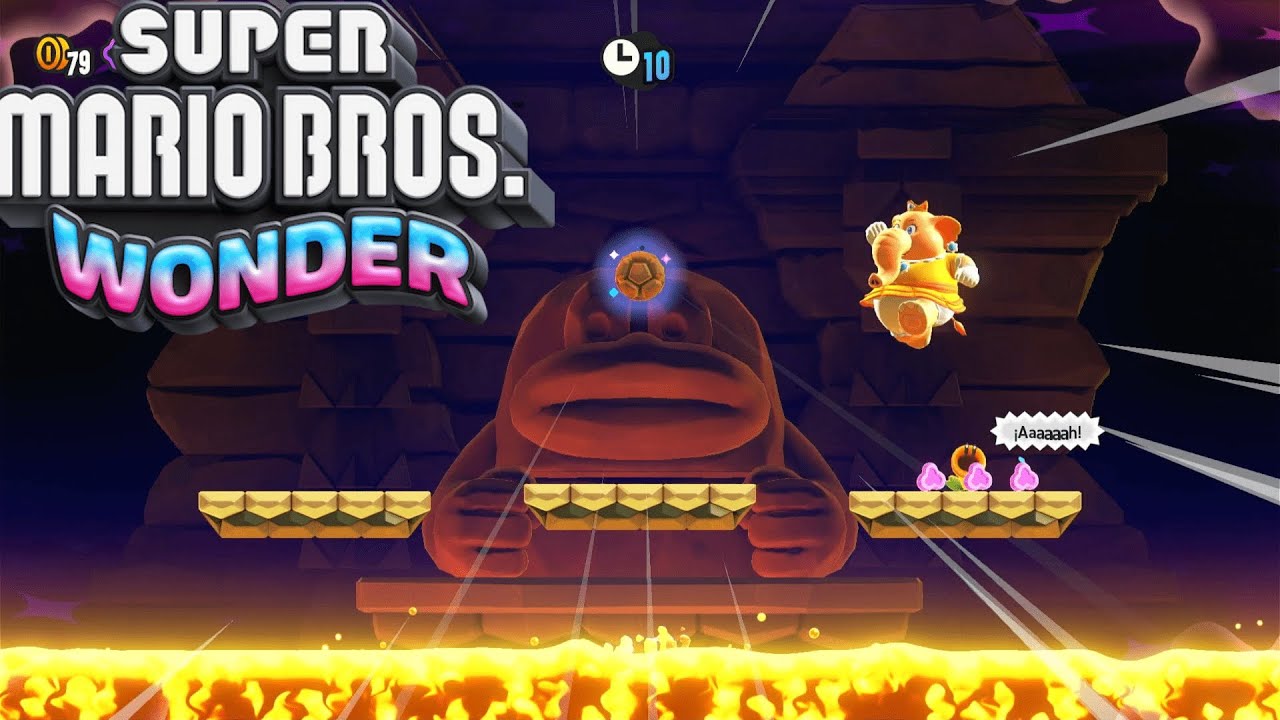 6-5 (Plataformas sobre el río de lava) I Super Mario Bros. Wonder - YouTube