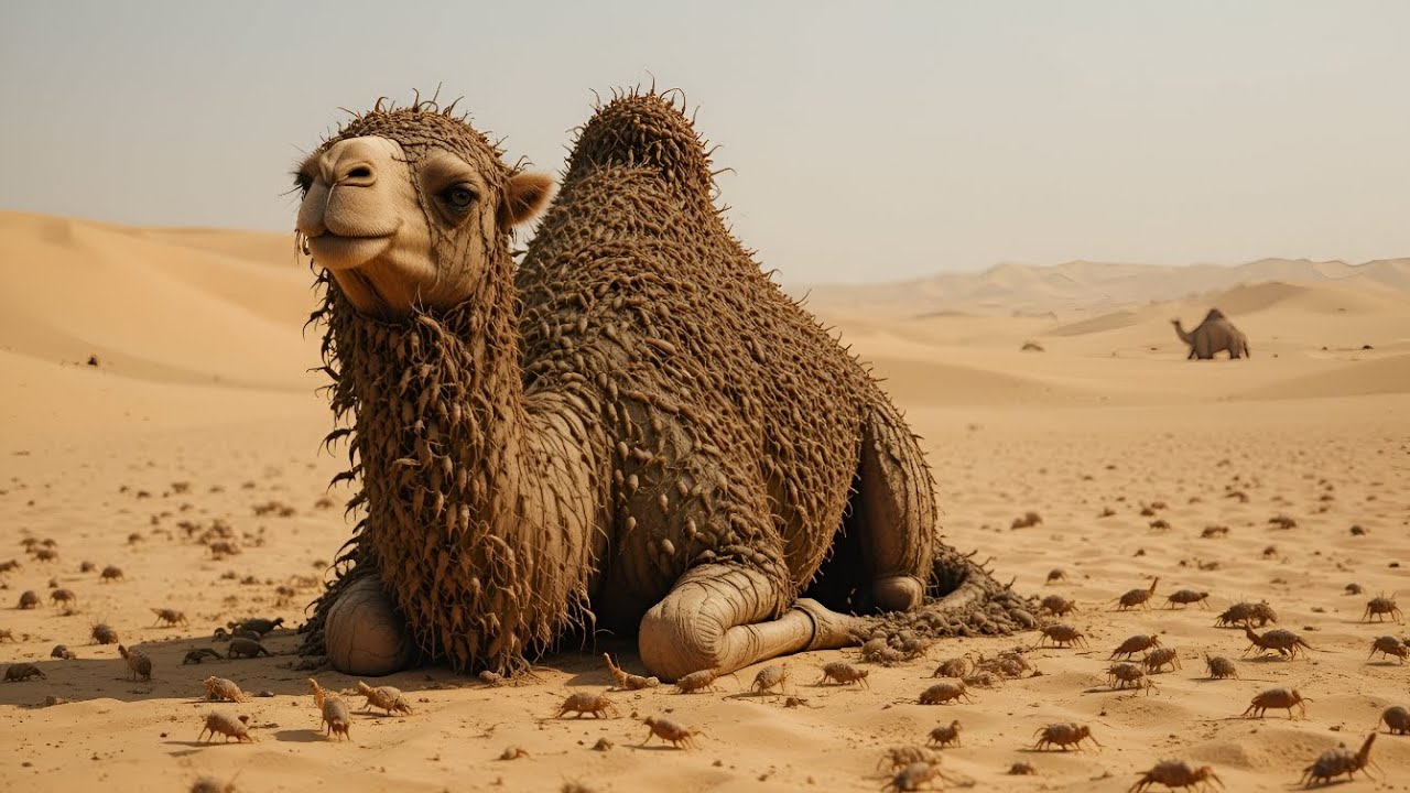 A desert Camel covered in millions of barnacles & parasites saved by ...