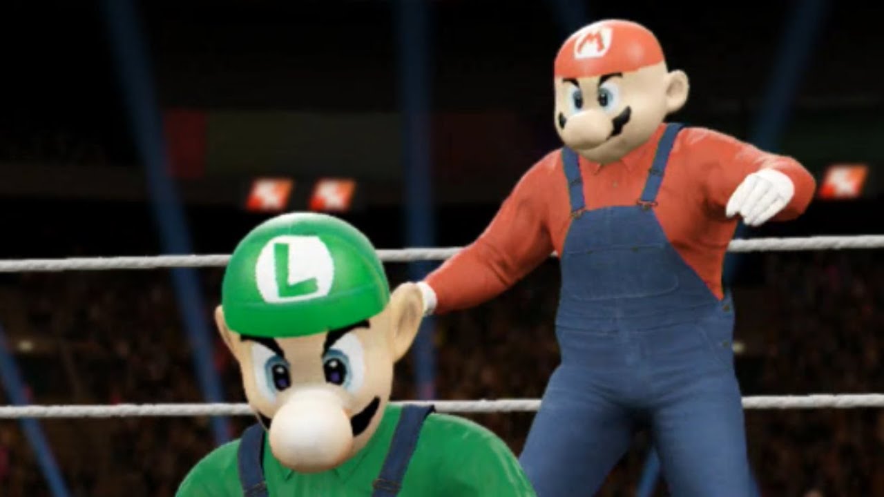 WWE 2k16 - Mario Vs. Luigi - YouTube