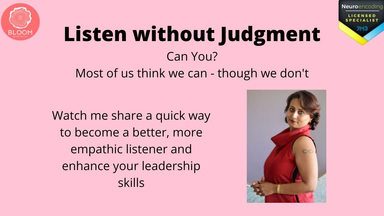 Listen without Judgement | Dr. Sana Yasir - YouTube