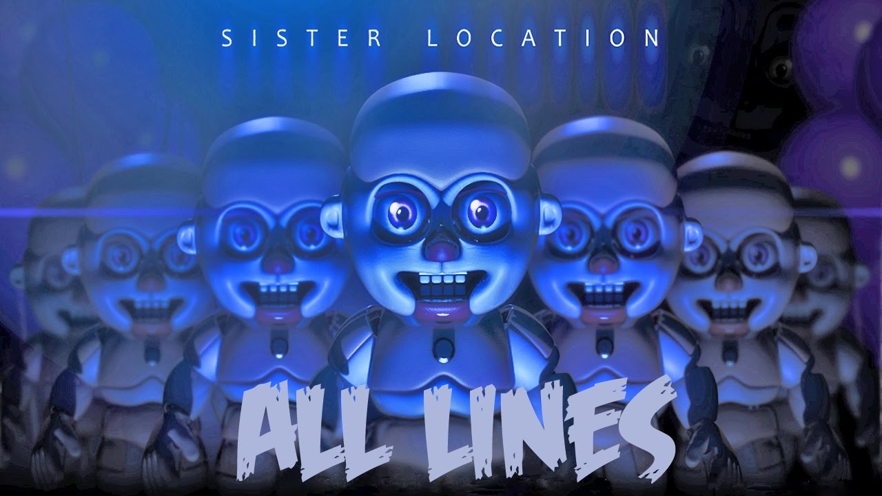 Bidybab | All Voicelines with Subtitles | FNaF Sister Location - YouTube