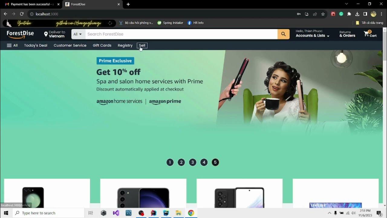 AMAZON CLONE USING JAVA SPRING BOOT + REACTJS + MYSQL - YouTube