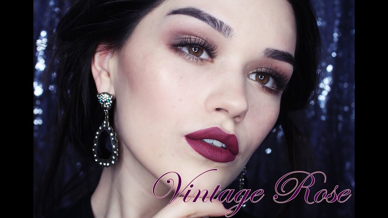 Vintage Rose Lips and Neutral Eyes - YouTube