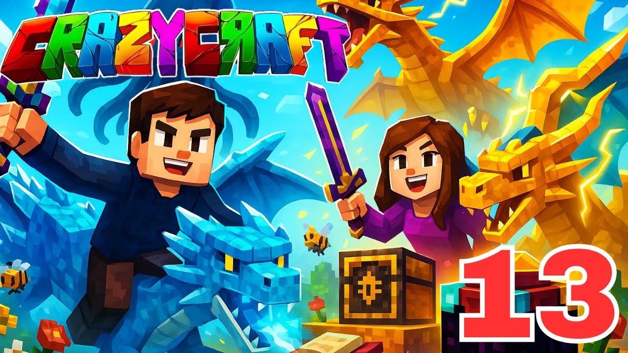 Crazy Craft 13 – Insane Dragons & the Paradise Mining Dimension! - YouTube