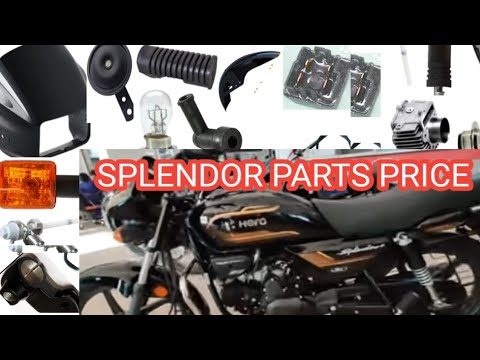 splendor plus spare parts price list 2024 ||Hero Honda splendor plus ...