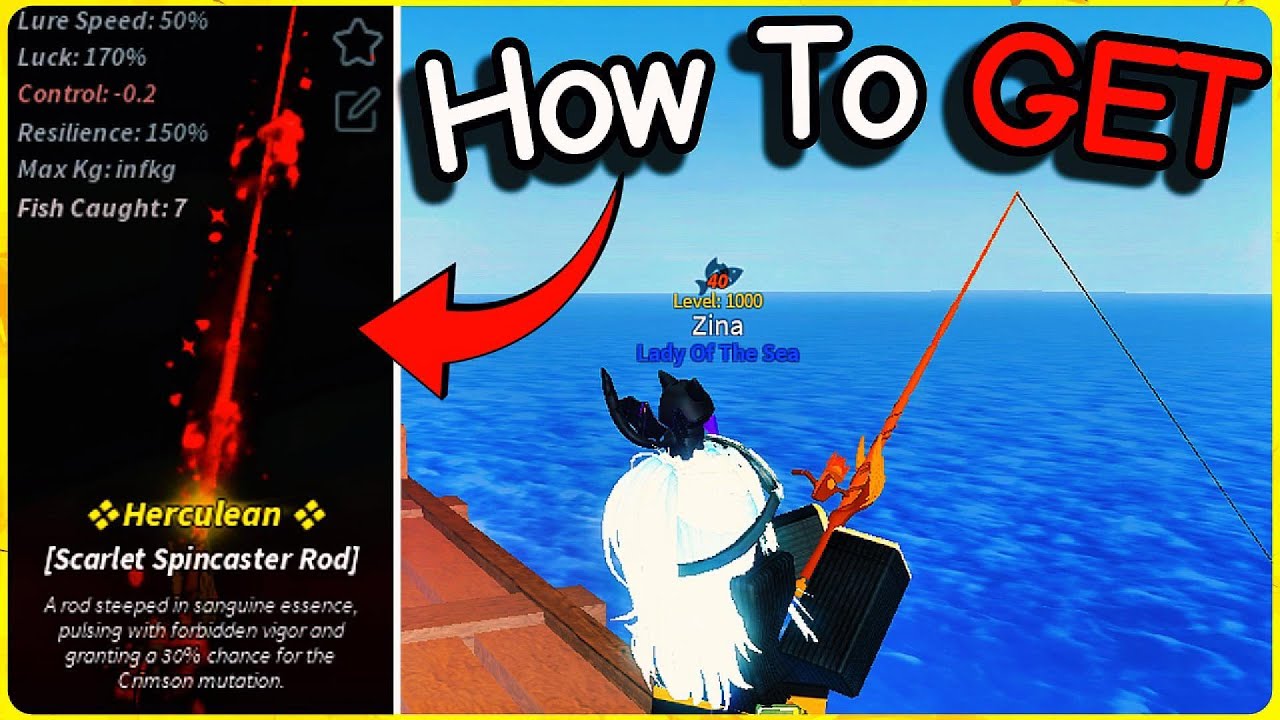 How to GET SCARLET SPINCASTER ROD in Fisch (EASY Guide) - YouTube
