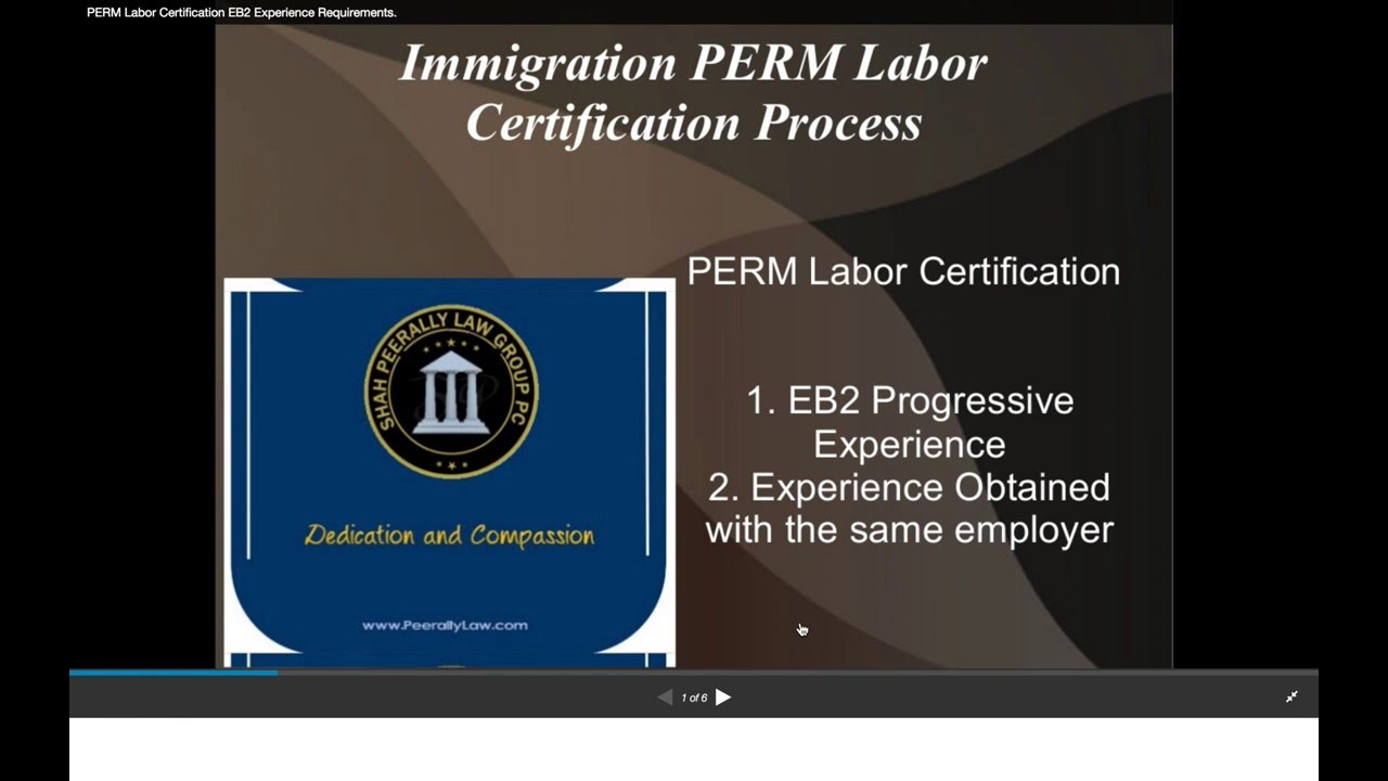 PERM EB2 Progressive Experience and Substantially Comparable Experience ...
