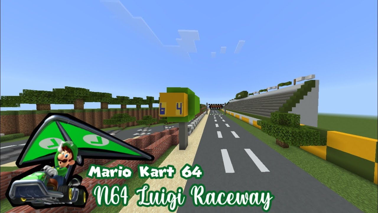 N64 Luigi Raceway-Minecraft Mario Kart 64 - YouTube