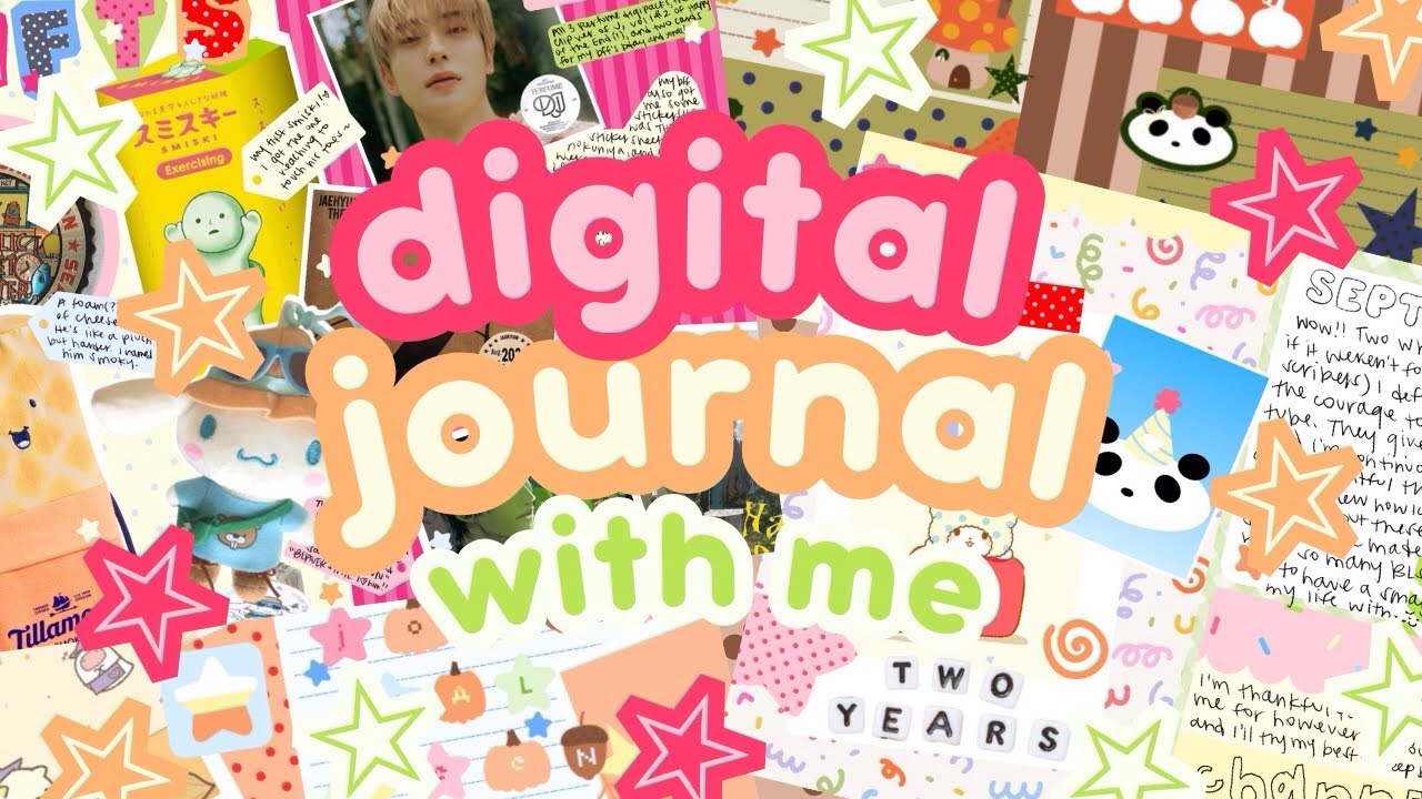 digital journal with me! 🎂💕 2 year anniversary + journalween! ☆ (ipad ...