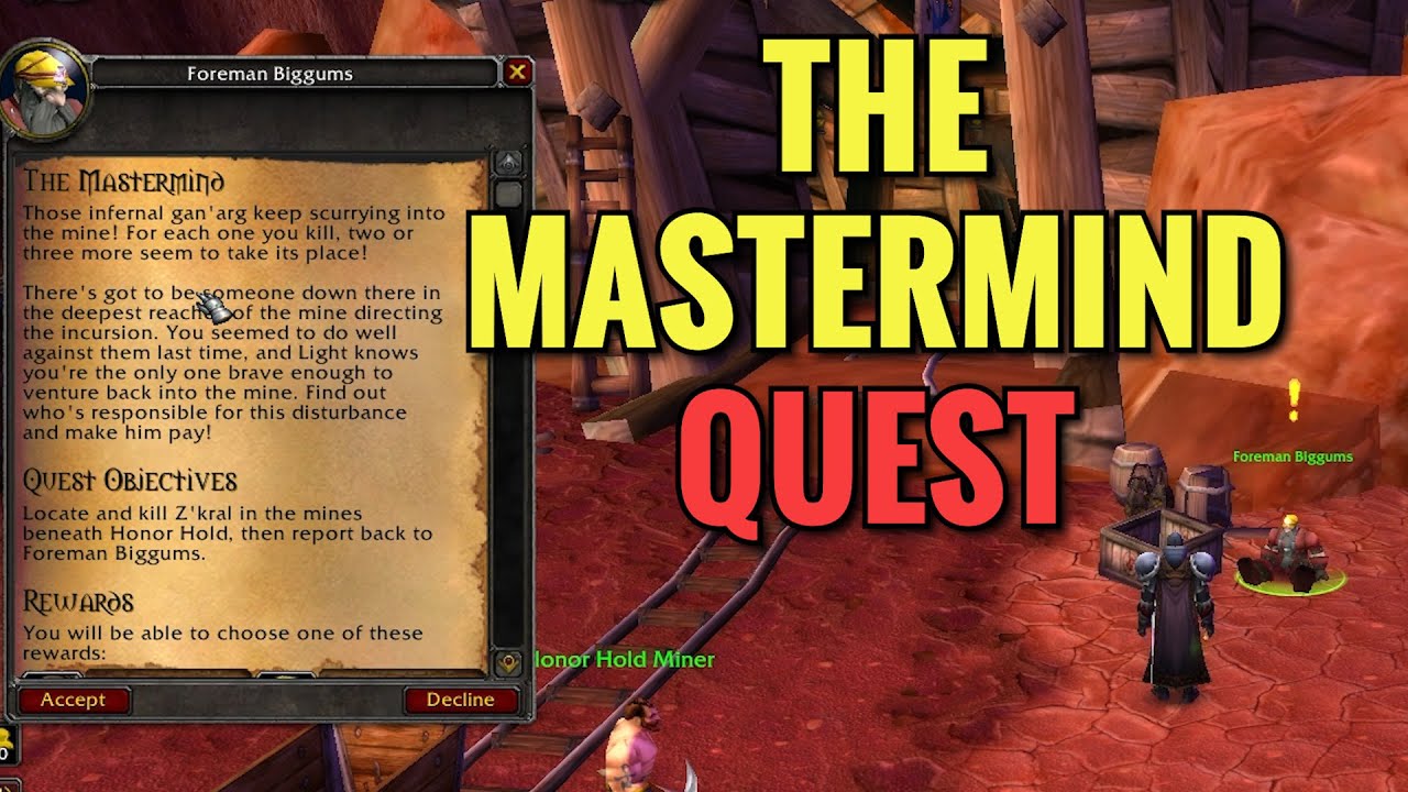 The Mastermind Quest (WoW TBC) - YouTube