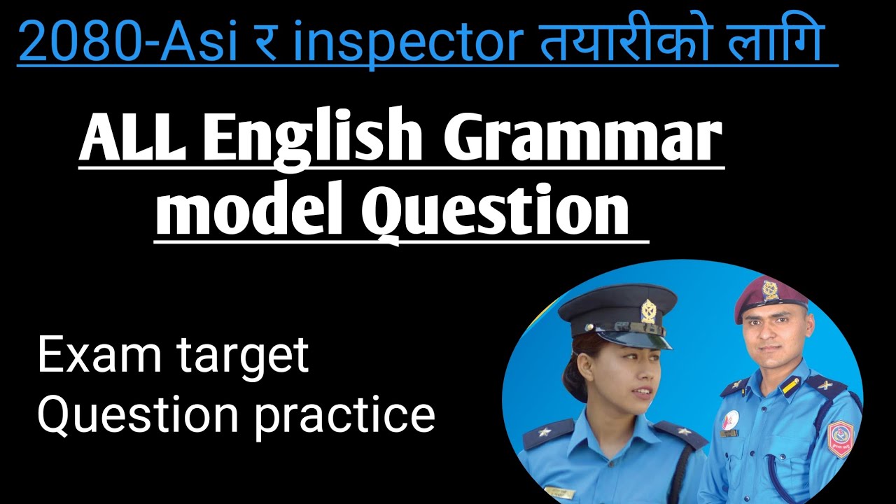 Exam target model question practice all English grammar question - YouTube