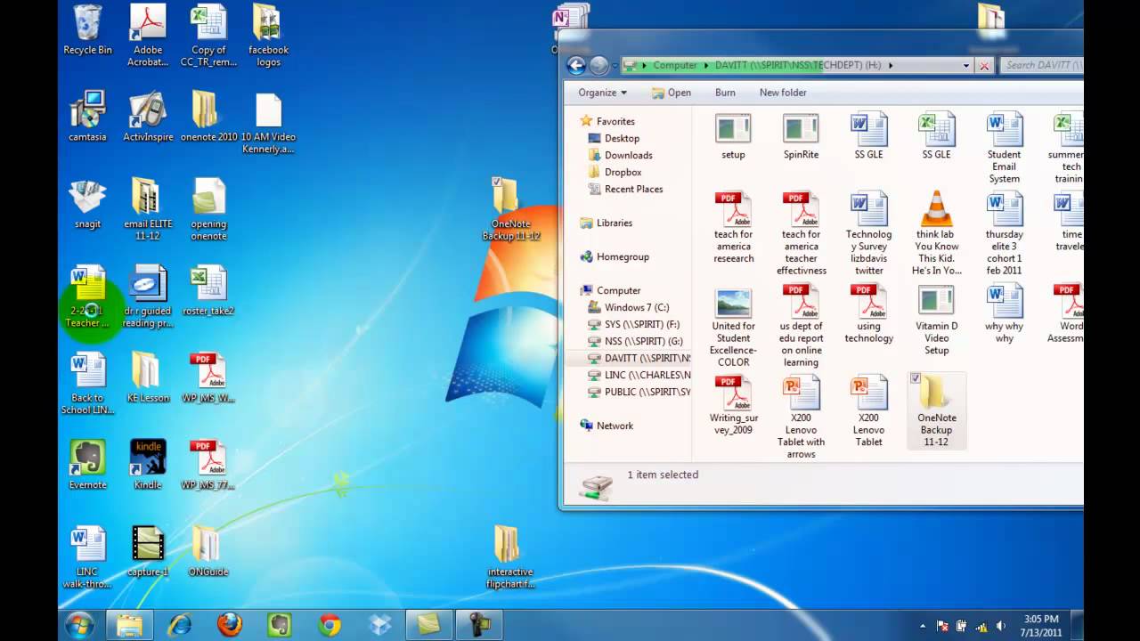 Backing Up To Your H Drive - YouTube
