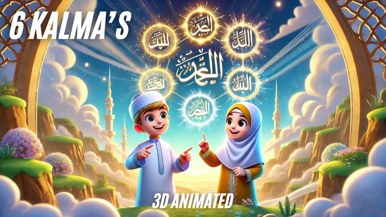 Islamic Kalimas in Arabic | learn Six Kalimas by Early Learning - YouTube