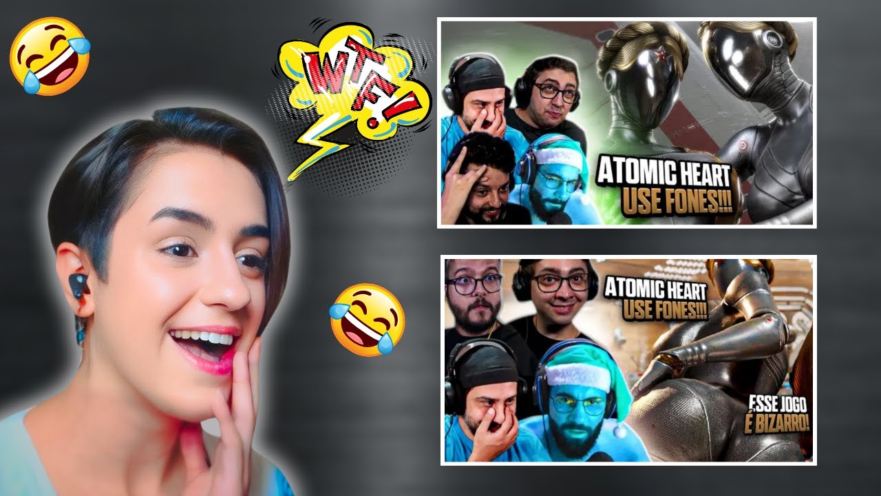 REACT - STREAMERS CHOCADOS com ATOMIC HEART #1 #2 (USE FONES!!!) - YouTube