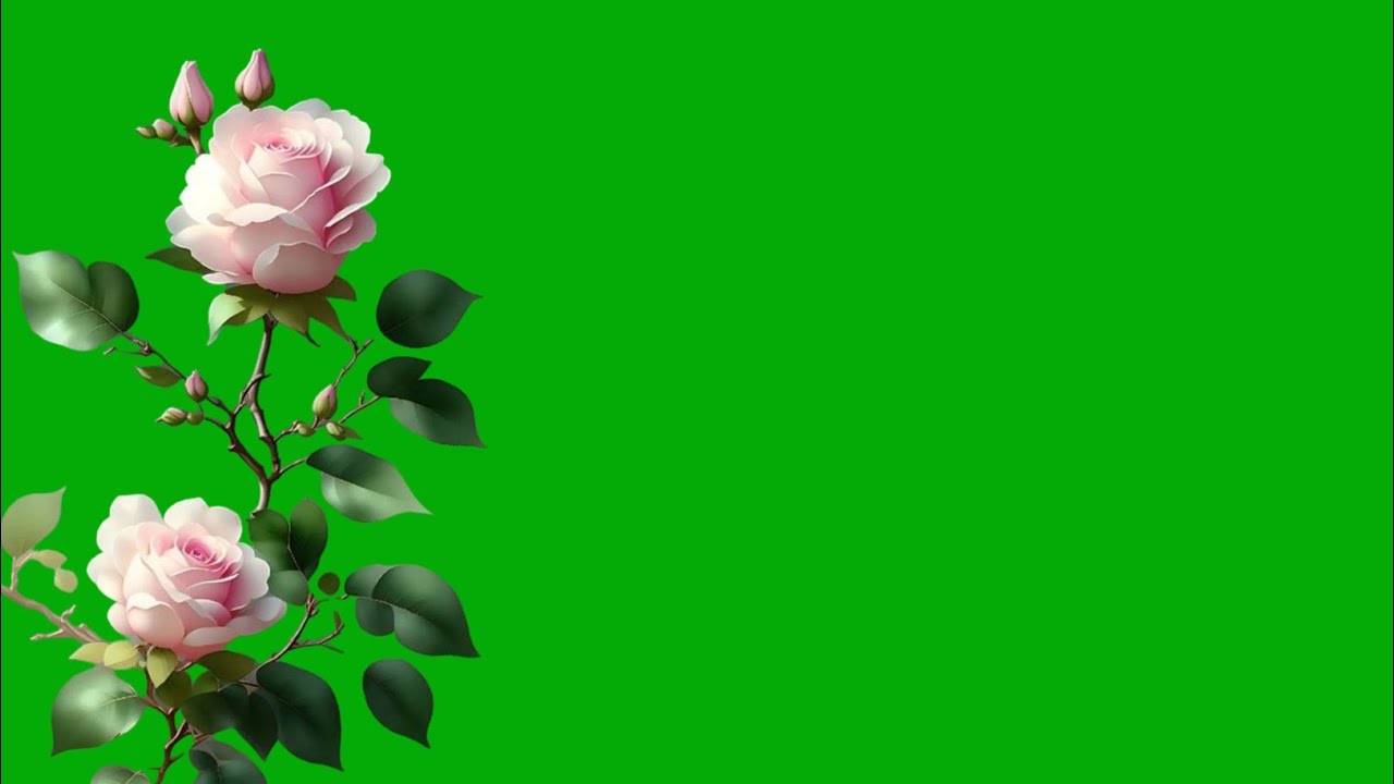 Rose flower green screen effects | Green screen flowers effects | Rose ...