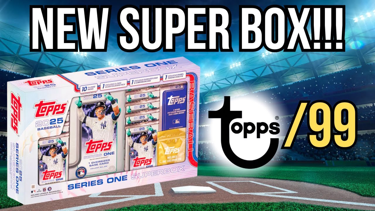 🔥NEW🔥 2025 Topps Series 1 Baseball Super Box! Pin Giveaway🏆 - YouTube