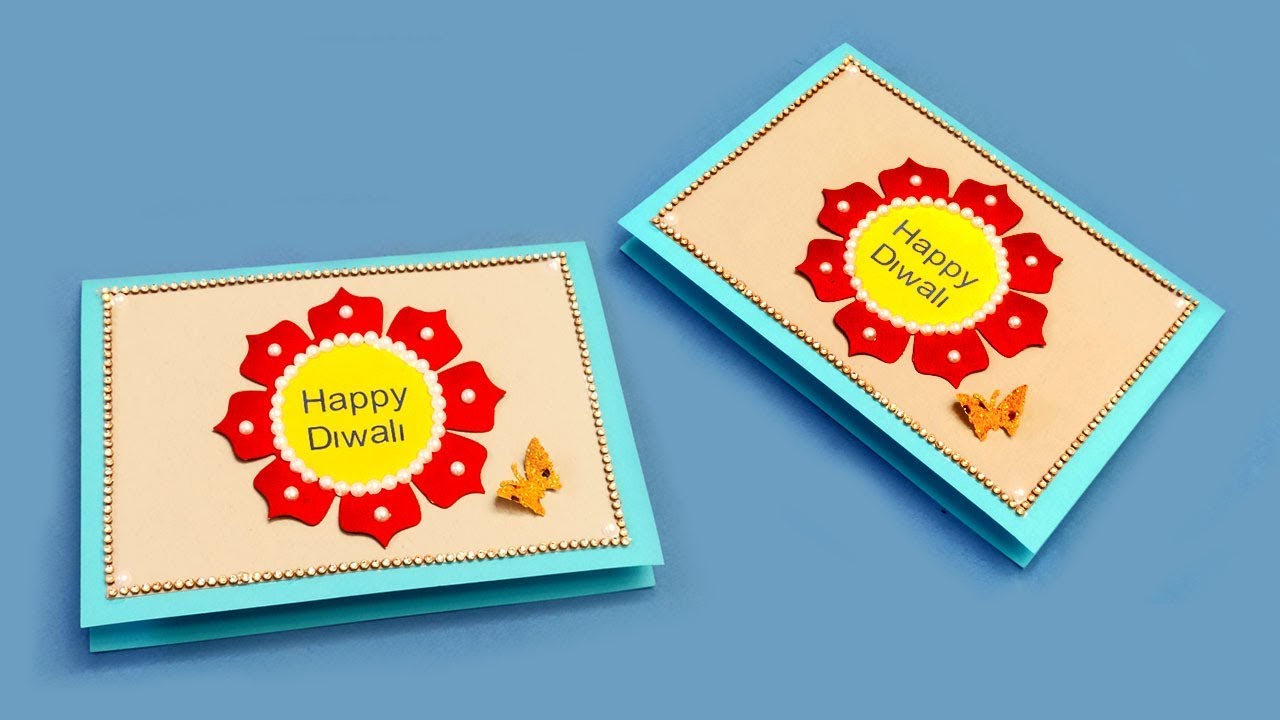 Diy Diwali card // Easy Handmade Diwali card // How to make Card for ...