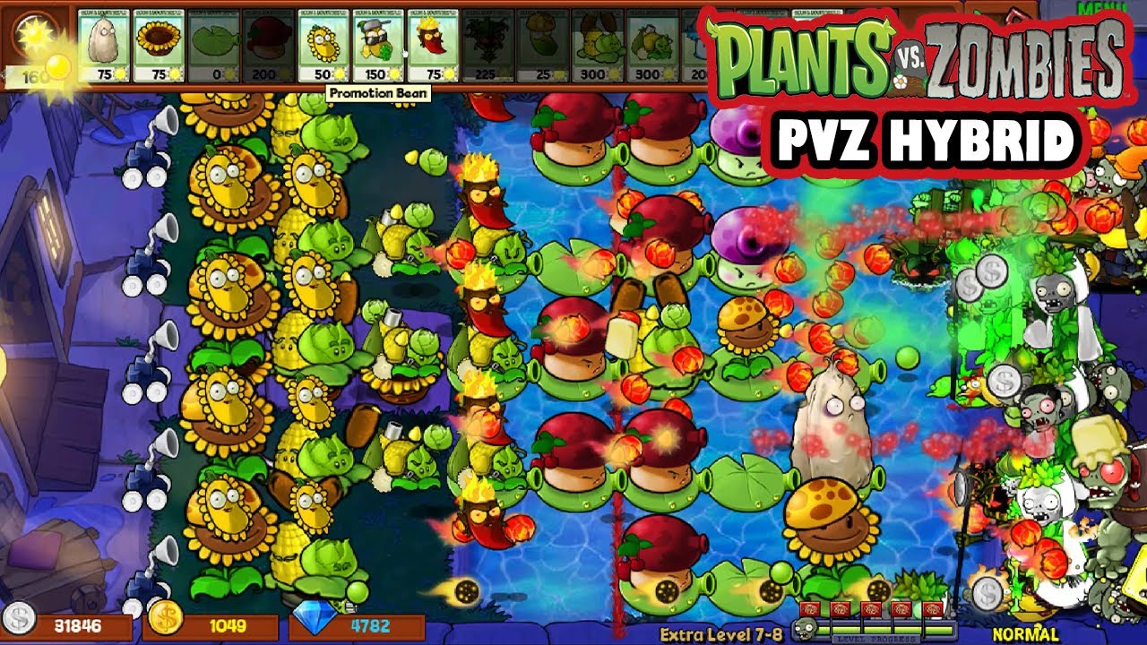 PVZ Plants vs Zombies Hybrid - Extra Level 7-8 Garlic Nut | Gameplay ...