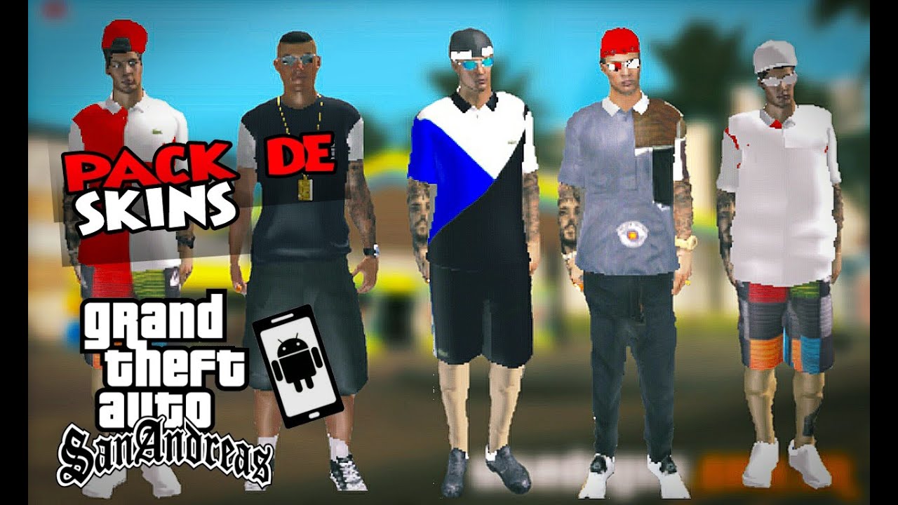 Pack de skins funkeiros totalmente (DFF)!!=[GTA:SA android] - YouTube
