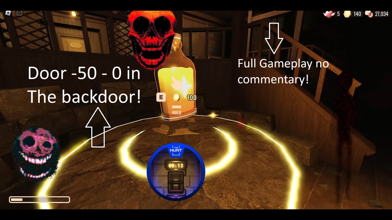 Door -50 to door 0 in Roblox Doors the backdoor!! Full walkthrough no ...