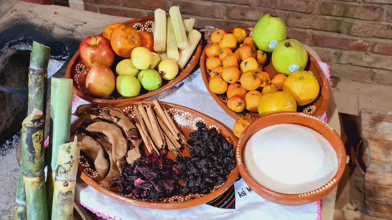 como hacer ponche caliente receta tradicional - YouTube