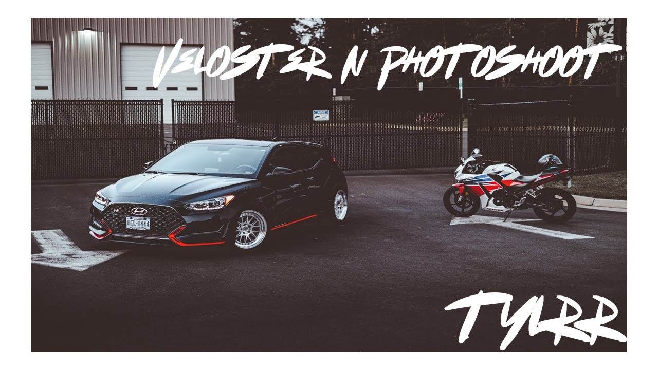 Veloster N and MOTORCYCLE?? Photoshoot - YouTube