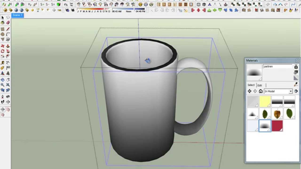 Makes Colored Cup in vray SketchUp - YouTube