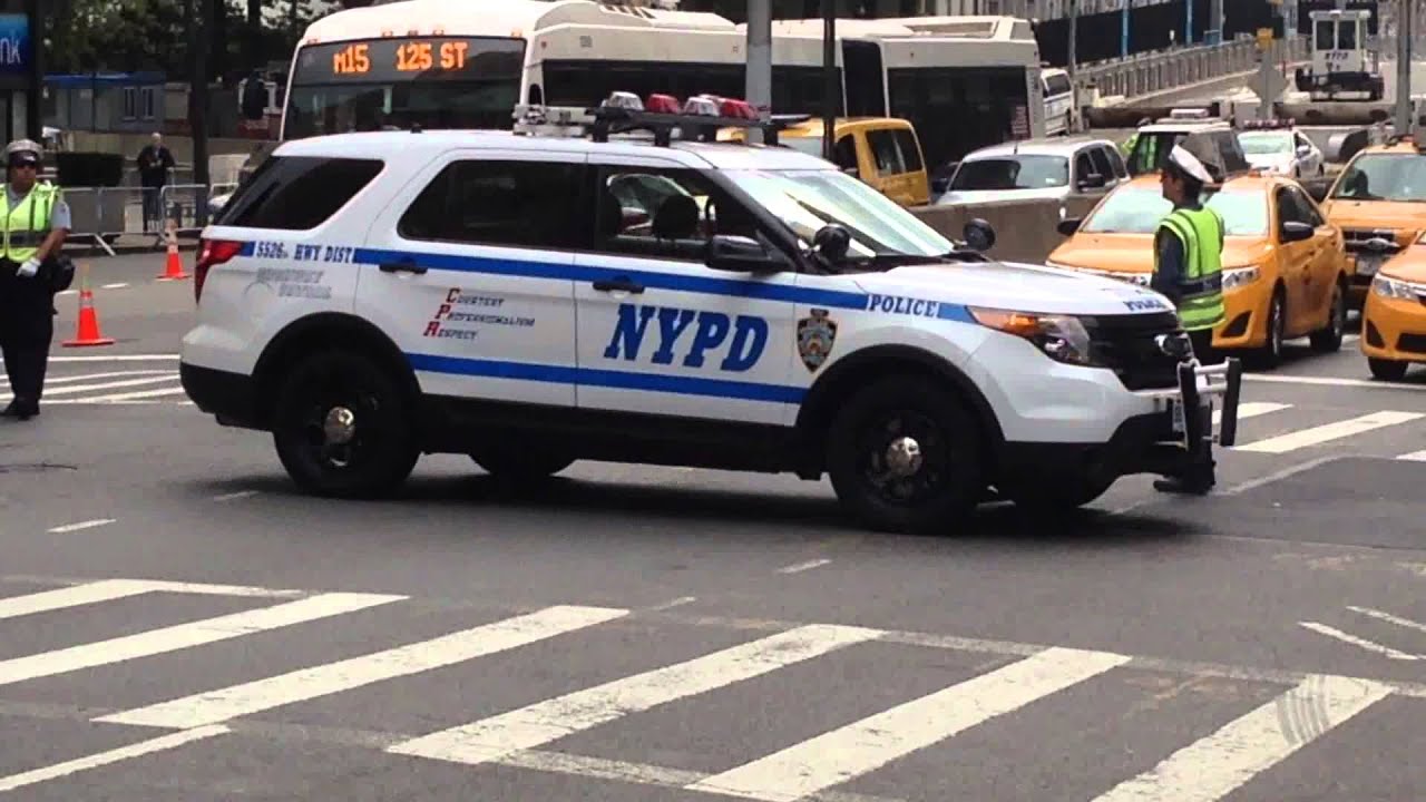 BRAND NEW NYPD HIGHWAY PATROL POLICE INTERCEPTOR CRUISING BY 1ST AVE ...