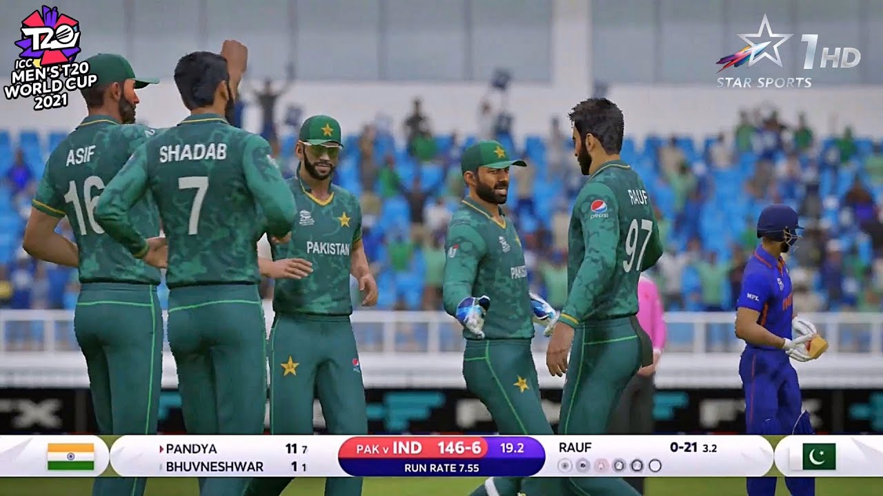 India vs Pakistan ICC WT20 2021 Highlights | Cricket 24 - YouTube