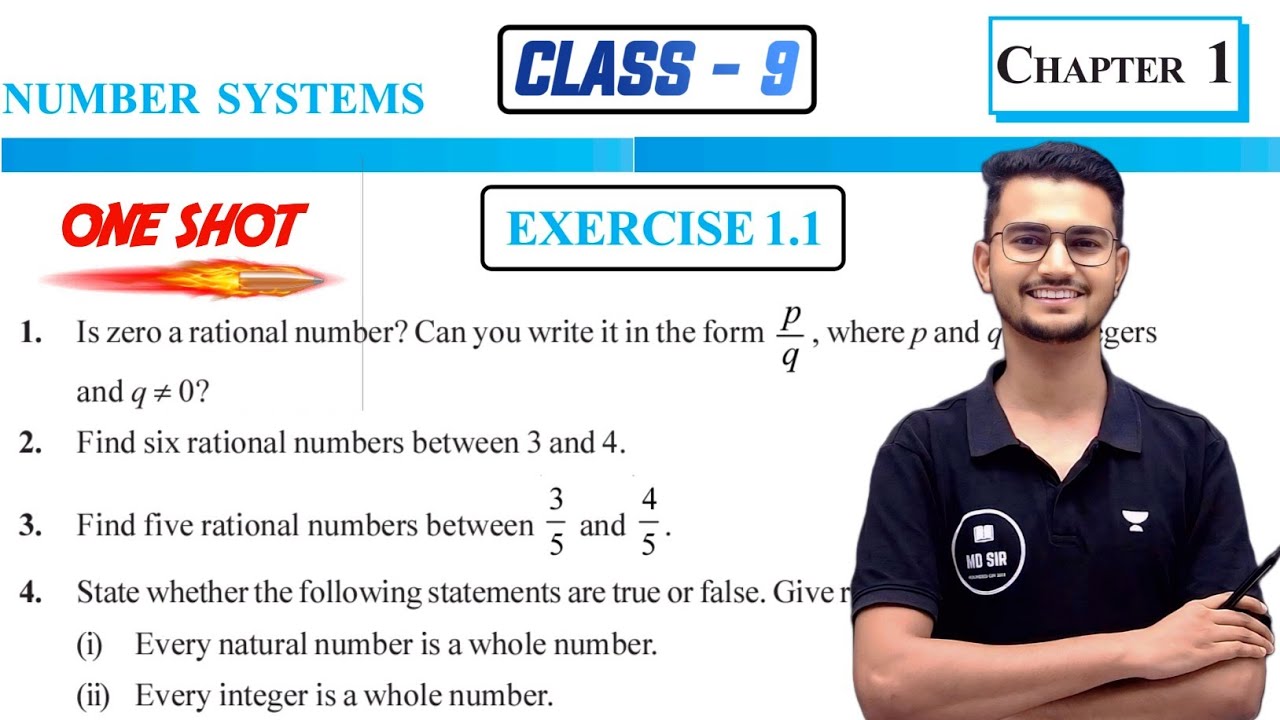 Class 9 Maths Chapter 1 | Number System Solutions | Exercise 1.1 | Md ...
