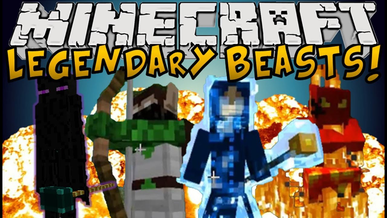Minecraft Mods: Legendary Beasts - 4 New Bosses! - YouTube