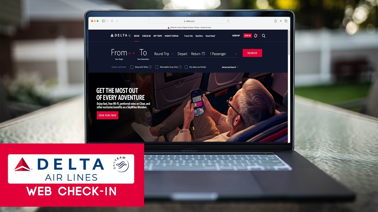How To Web Check-in and Add Checked Bag on Delta Airlines - YouTube