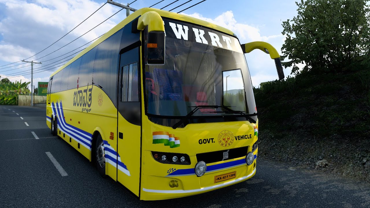 NWKRTC Airavat Club/Gold Class Volvo 9400 B9R Multi Axle Bus - YouTube