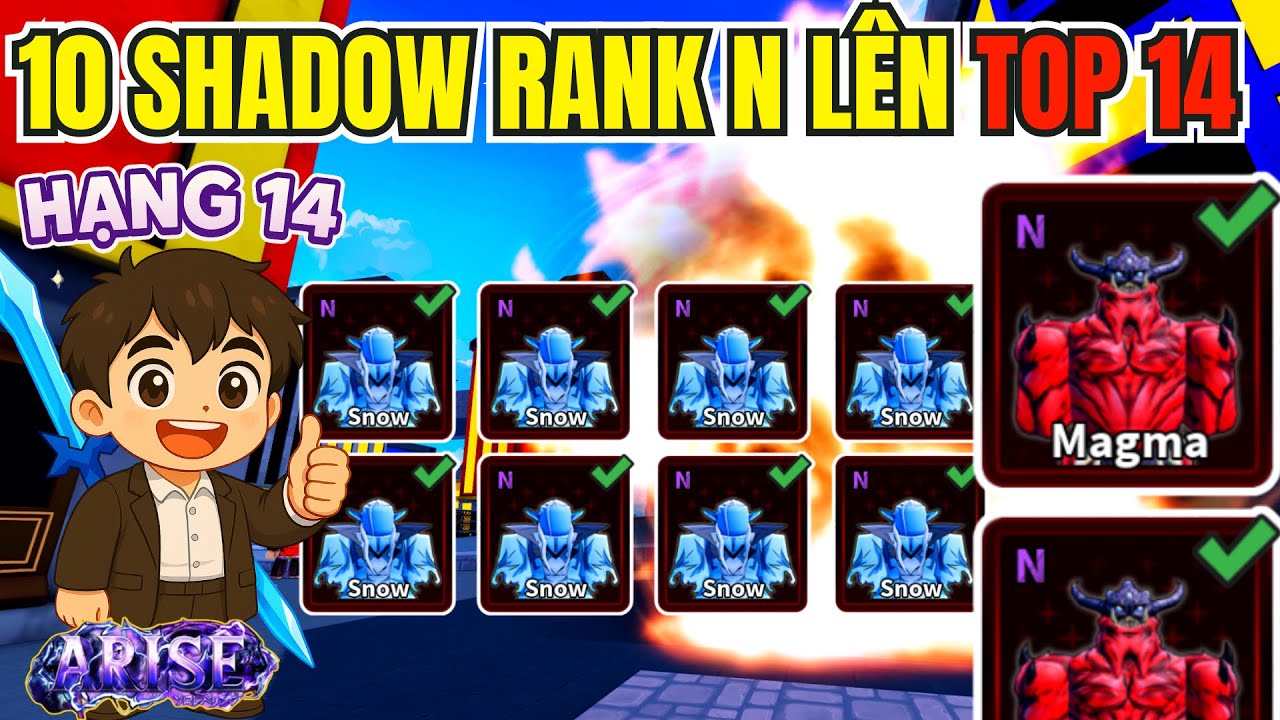 Toan Yolo Dùng 10 Shadow rank N Leo Tầng 100 Infernal Castle Và Thăng ...