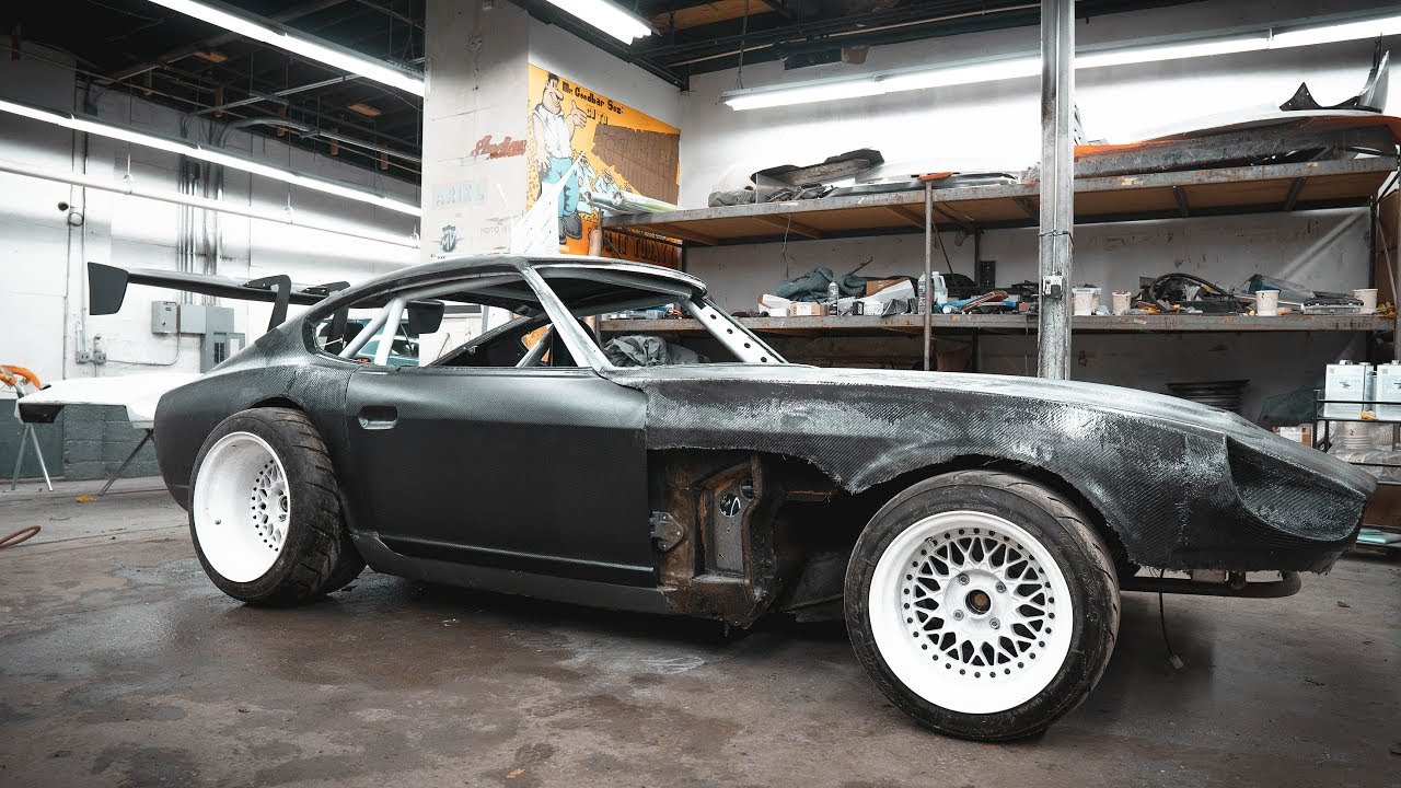 240z Mounting Carbon Fiber Panels l Part 2 (Ep #19)(4K) - YouTube