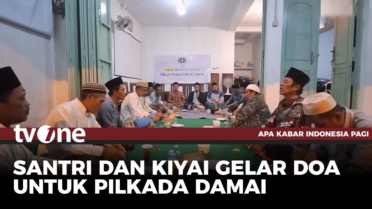 Santri dan Kiyai Bacakan Doa juga Sholawat Nariyah untuk Kelancaran Pemilu | AKIP tvOne - YouTube