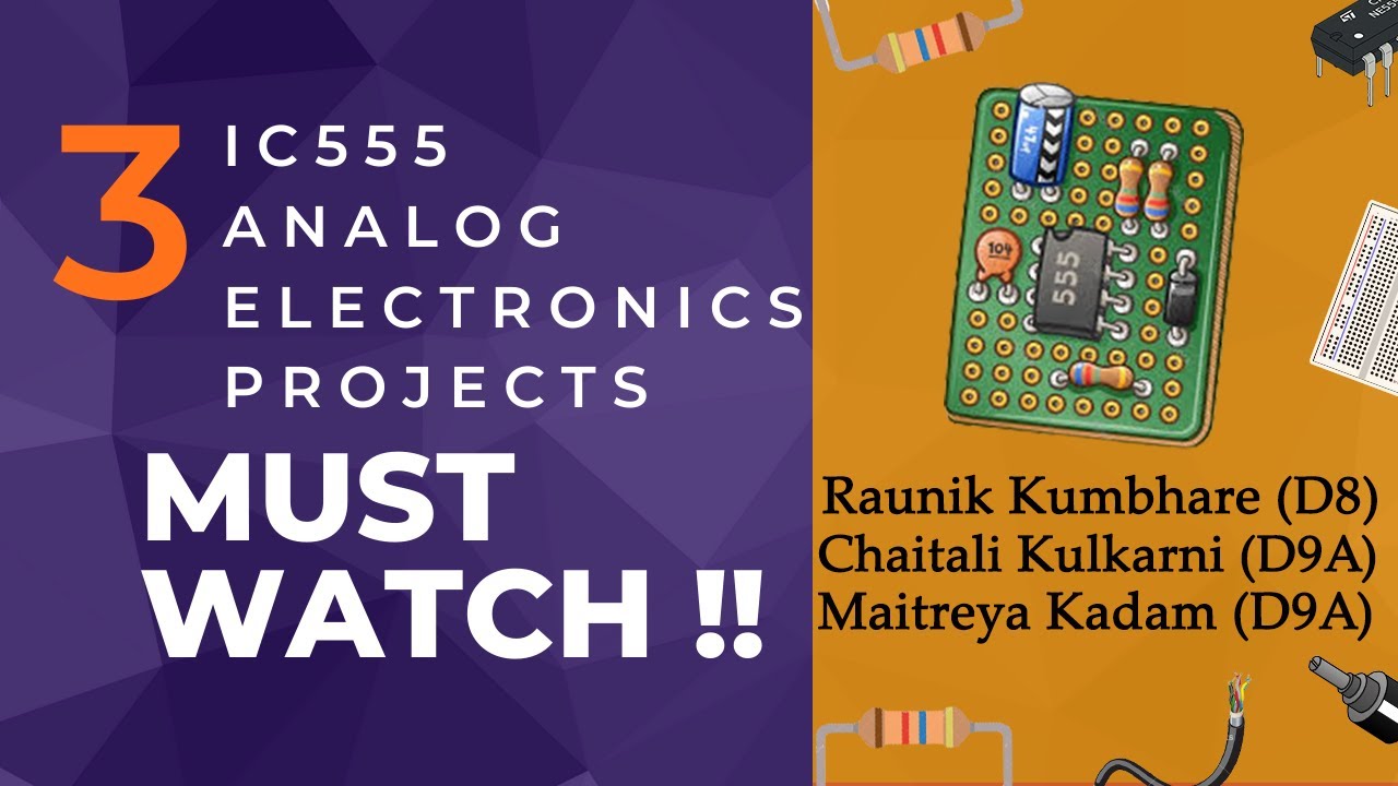 3 Easy Analog Electronics Projects | Adjustable Flashing LED | LED ...