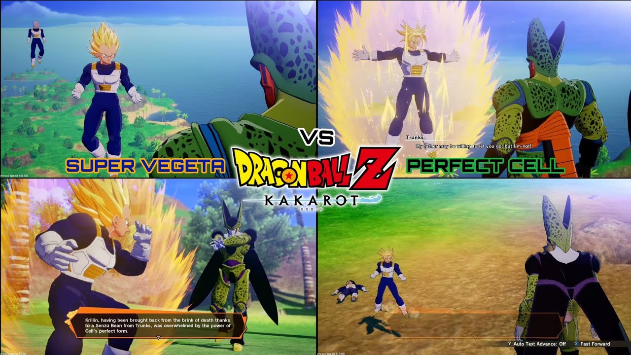 Super Vegeta Vs Imperfect To Perfect Cell | DBZ: Kakarot Cell Saga ...