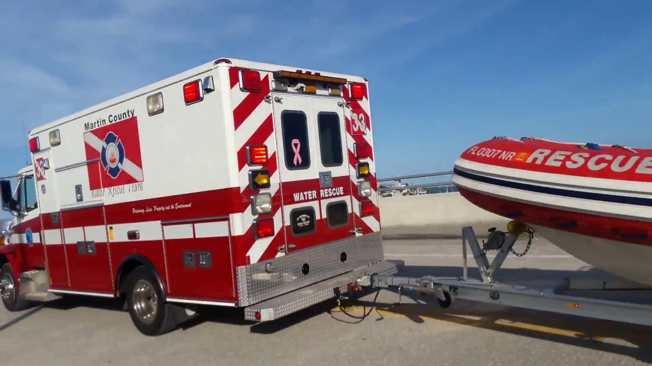 MARTIN COUNTY FIRE RESCUE WATER RESCUE 33 AND RESCUE INFLATABLE BOAT 33 ...