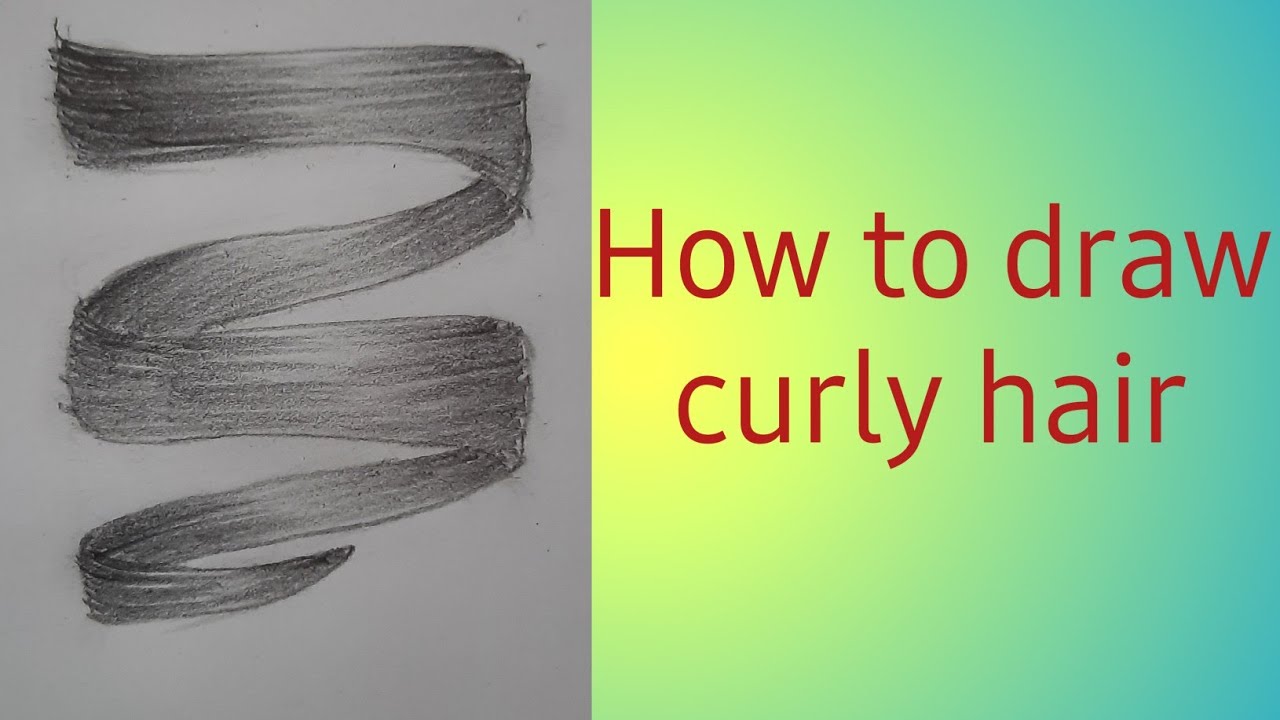 How to draw curly hair | Simple way - YouTube