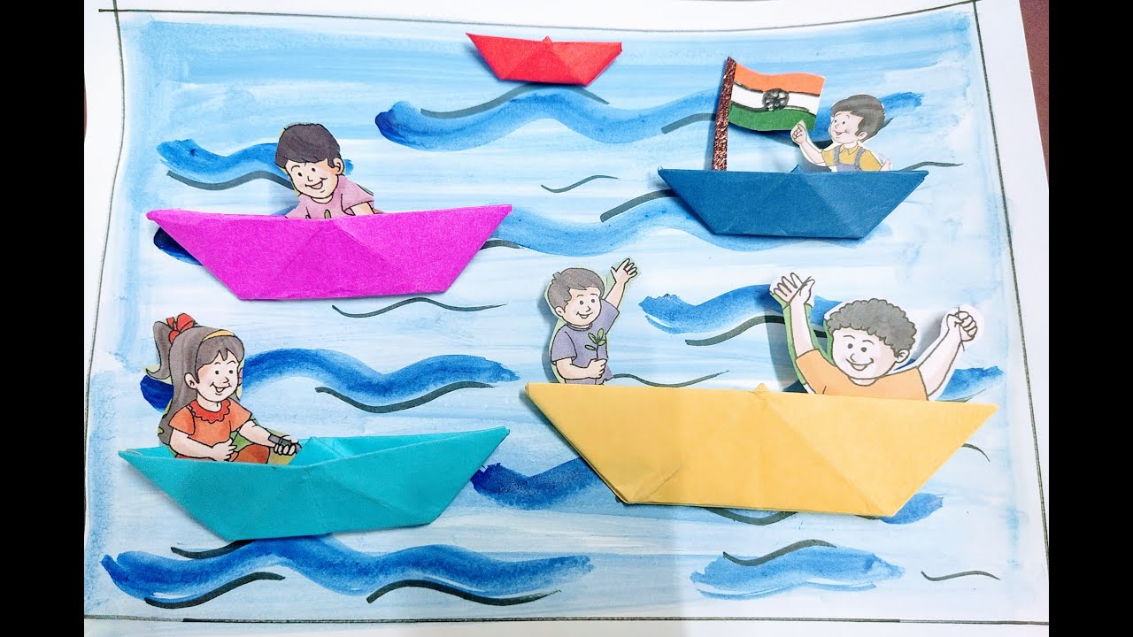How to make easy and beautiful paper boat - YouTube