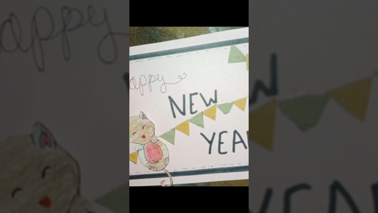 how to make new year card #art #diy #cards - YouTube
