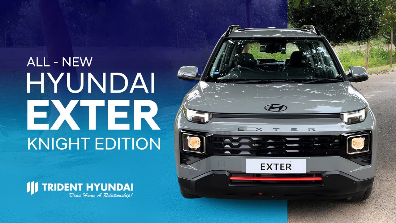 Hyundai Exter Knight Edition | Walk Around | Trident Hyundai. - YouTube
